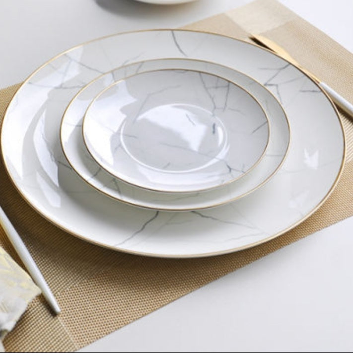 Marble dinnerware set – Slate Settings