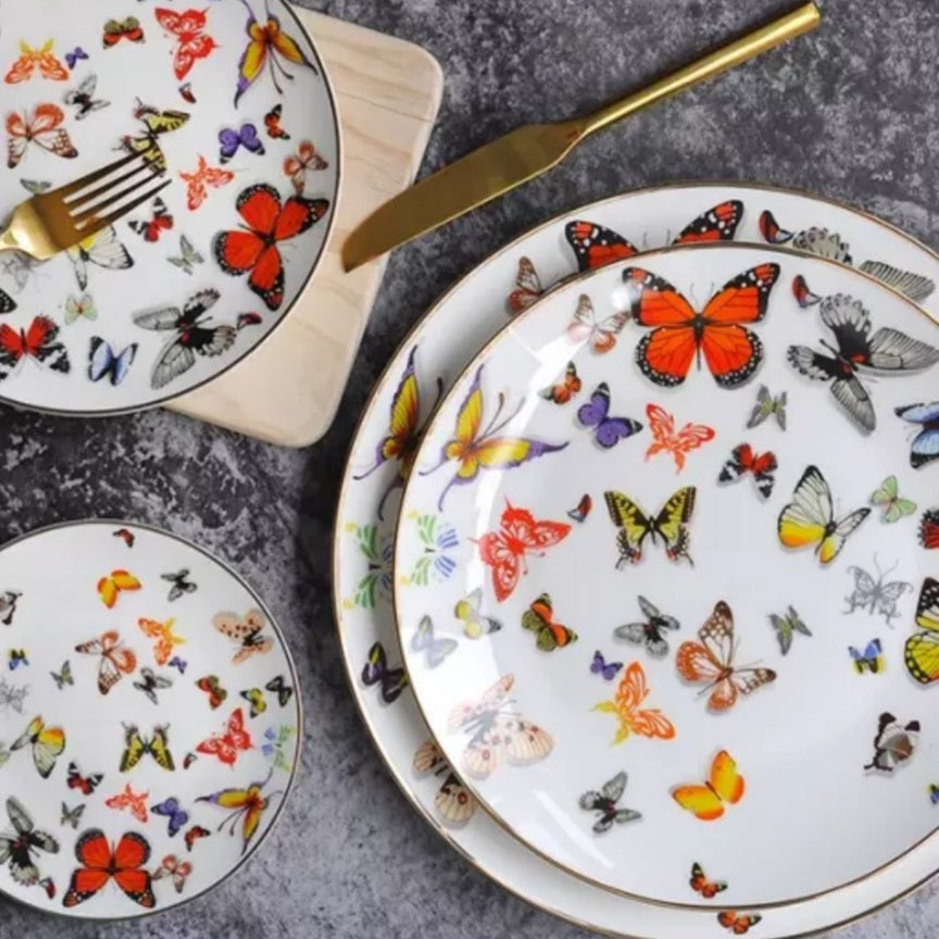 Butterfly Dinner Plates – Slate Settings